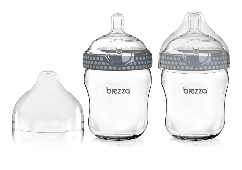 Biberon en verre Baby Brezza, gris, 8 oz, paq. 2 | Canadian Tire