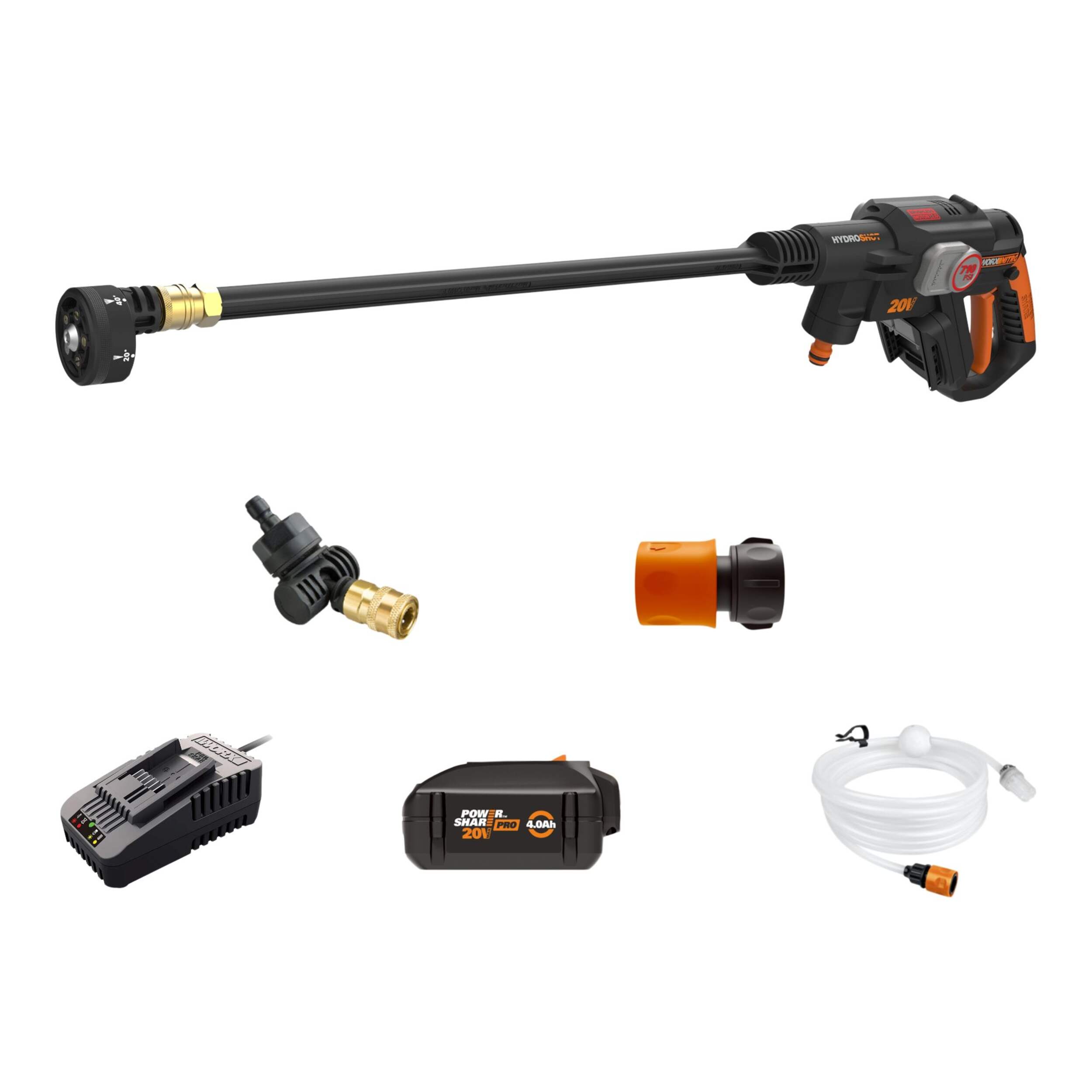 Nettoyeur électrique portatif 5-en-1 WORX Hydroshot 710 lb/po2 1,0 gal/min 20 V | Canadian Tire