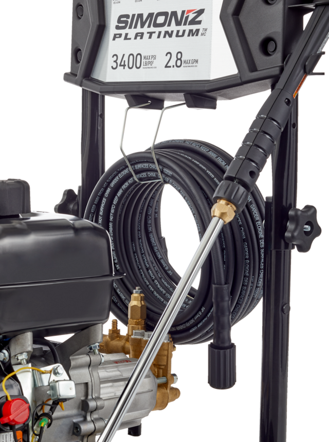 Simoniz Platinum 3400 PSI 2.8 GPM Cold Water Wheeled Gas Pressure ...