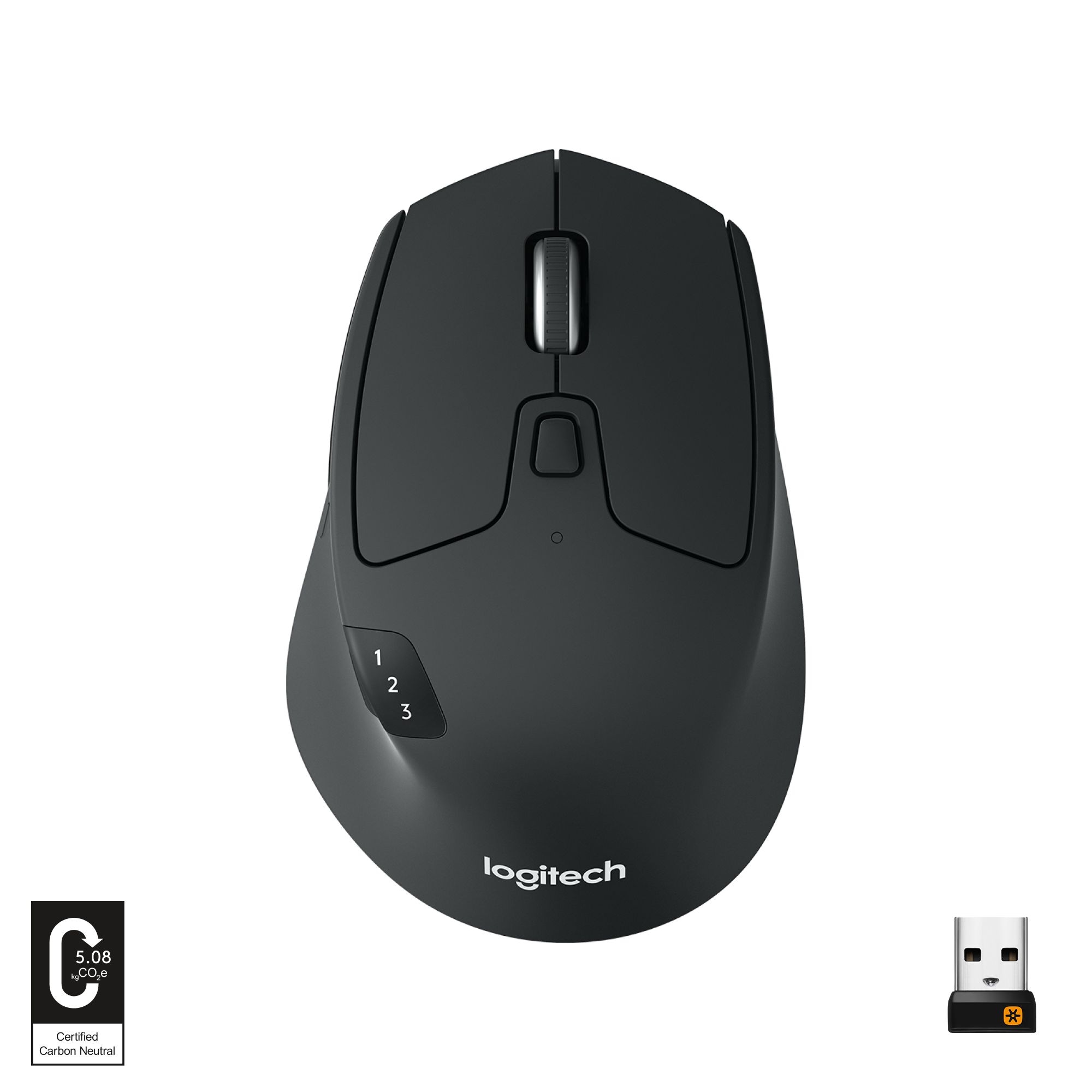 Logitech Precision Pro Full-Sized Multi-Computer Wireless Mouse, Black ...