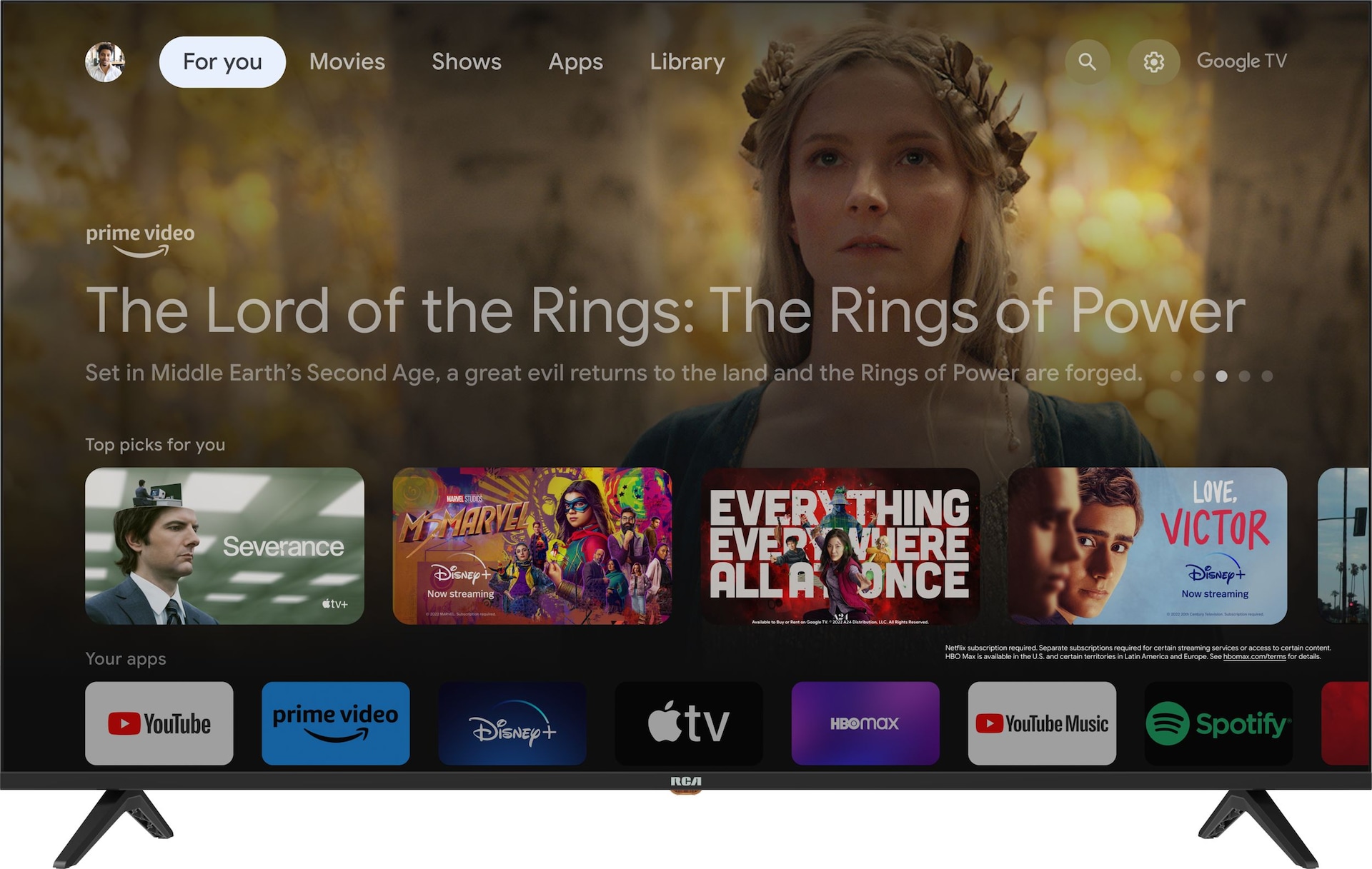 Téléviseur intelligent Roku 4K UHD RCA RTRU6528 avec entrée HDMI, 65 po ...