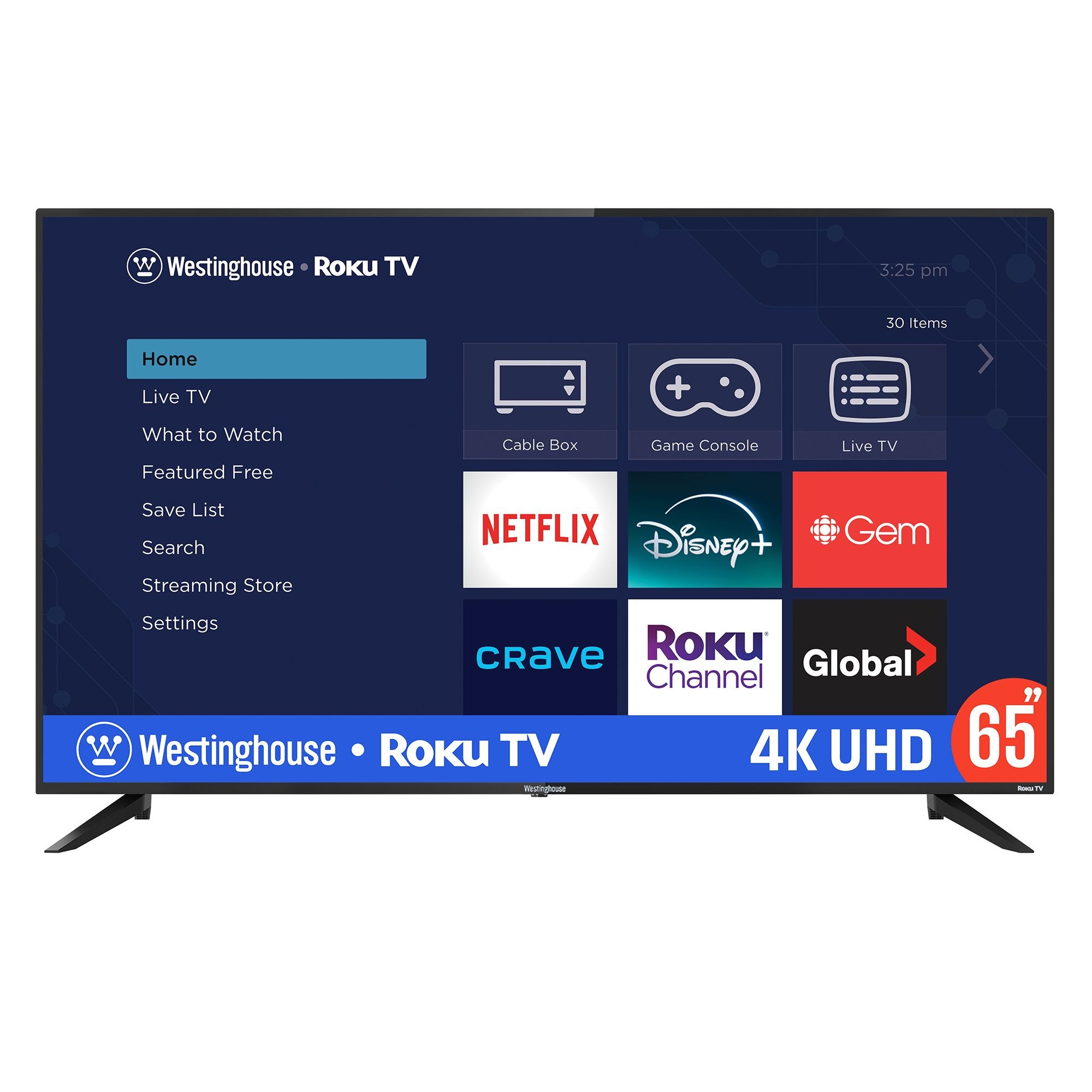 Westinghouse 65-in 4K UHD Smart Roku TV | Canadian Tire