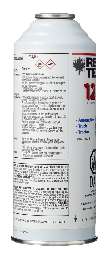 RED TEK R1234yfHc A/C Hydrocarbon Natural Refrigerant Recharge , 8-oz ...