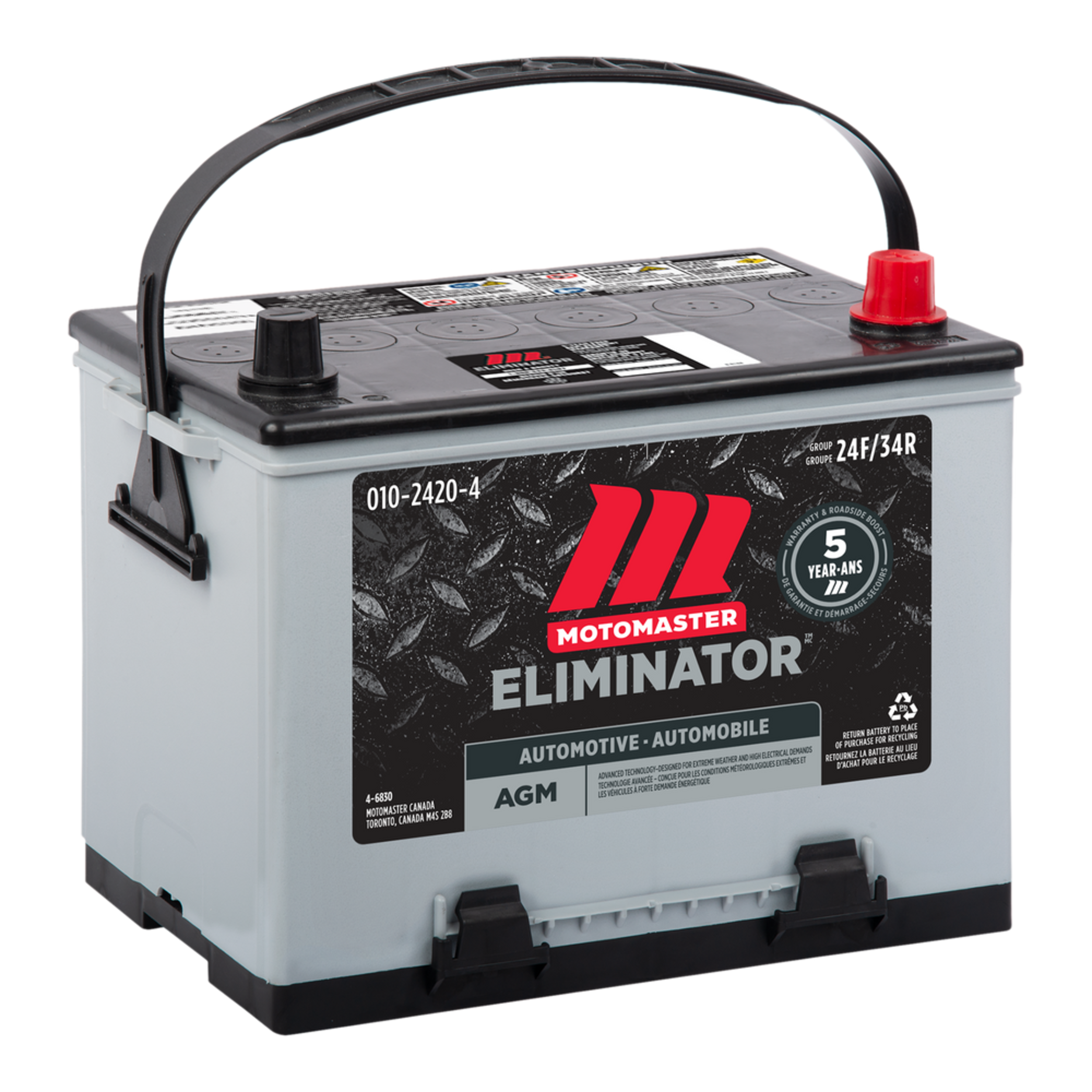 MOTOMASTER ELIMINATOR AGM Group Size 24F Battery, 710 CCA | Canadian Tire