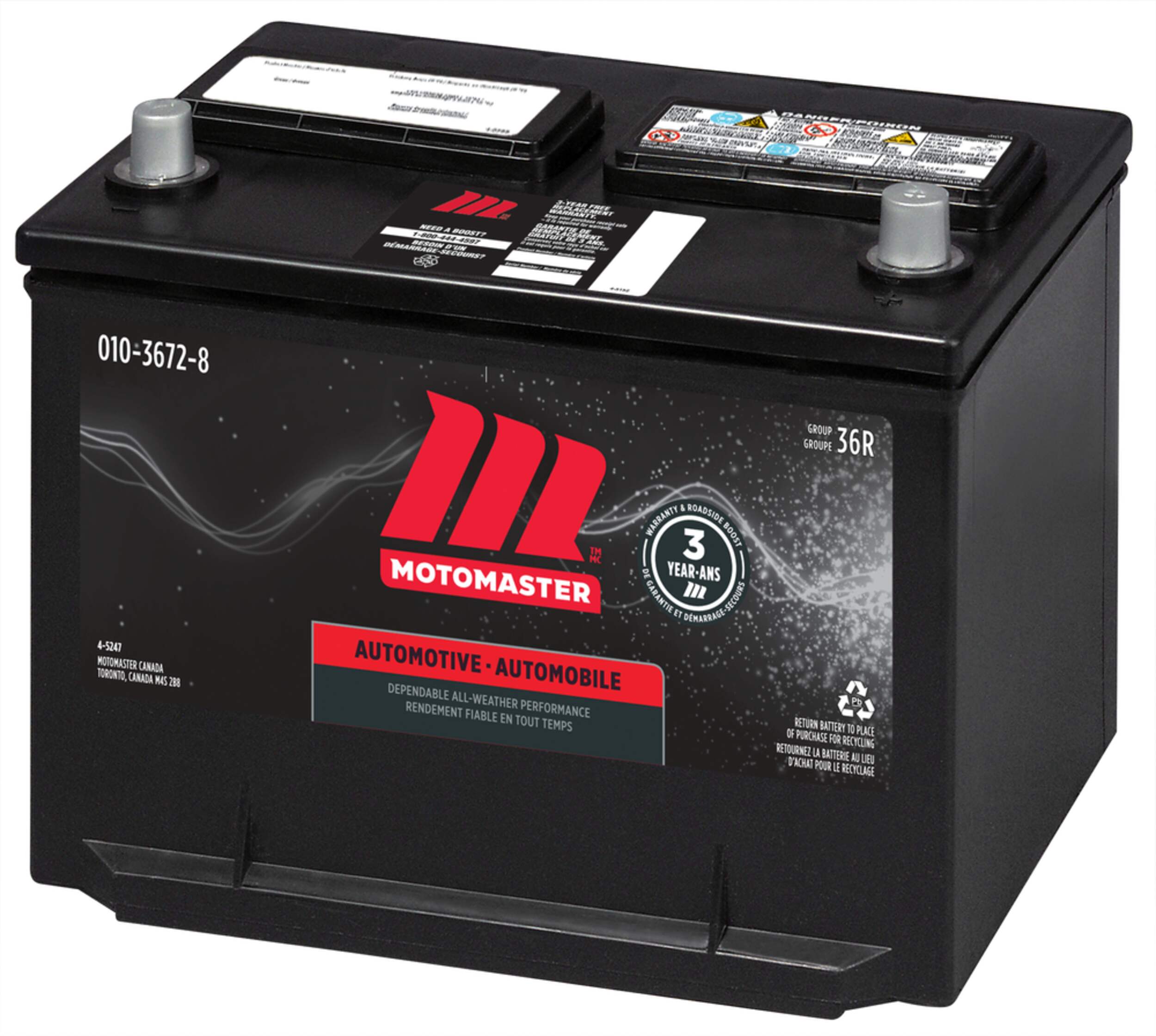 MOTOMASTER Group Size 36R Battery, 650 CCA | Canadian Tire
