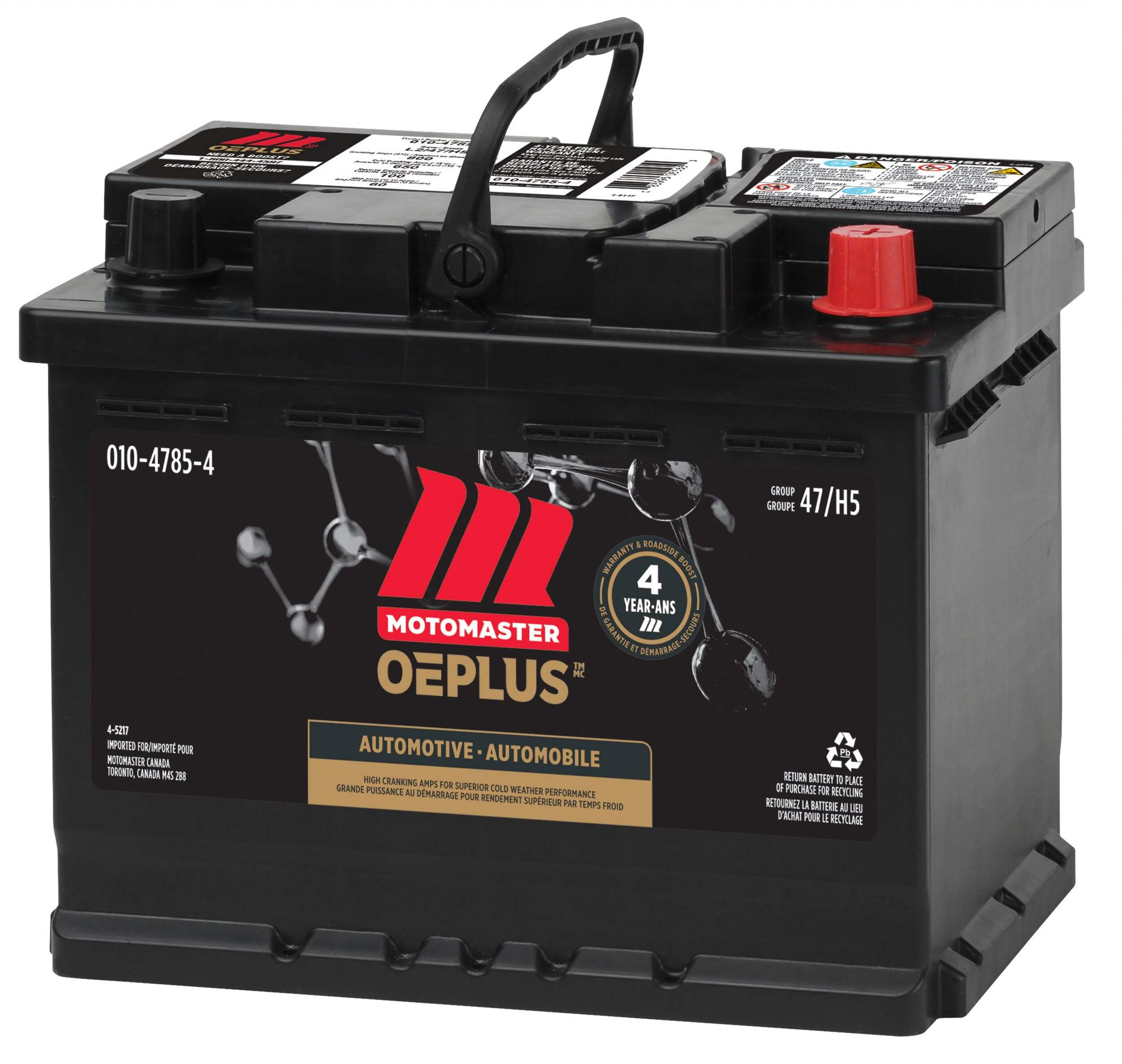 MOTOMASTER OEPLUS Group Size 47 (H5/L2) Battery, 650 CCA | Canadian Tire
