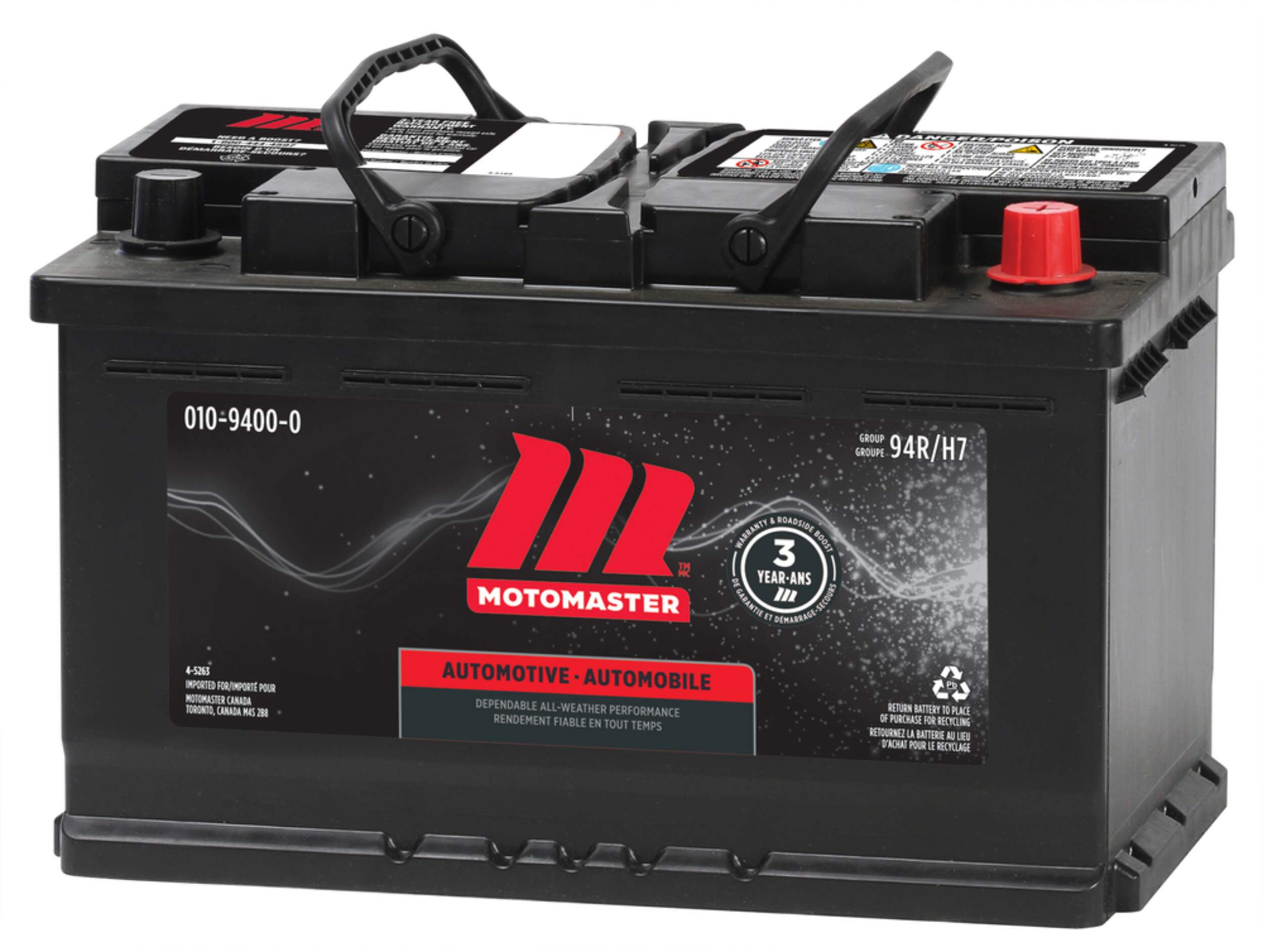 MOTOMASTER Group Size 94R (H7/L4) Battery, 730 CCA | Canadian Tire