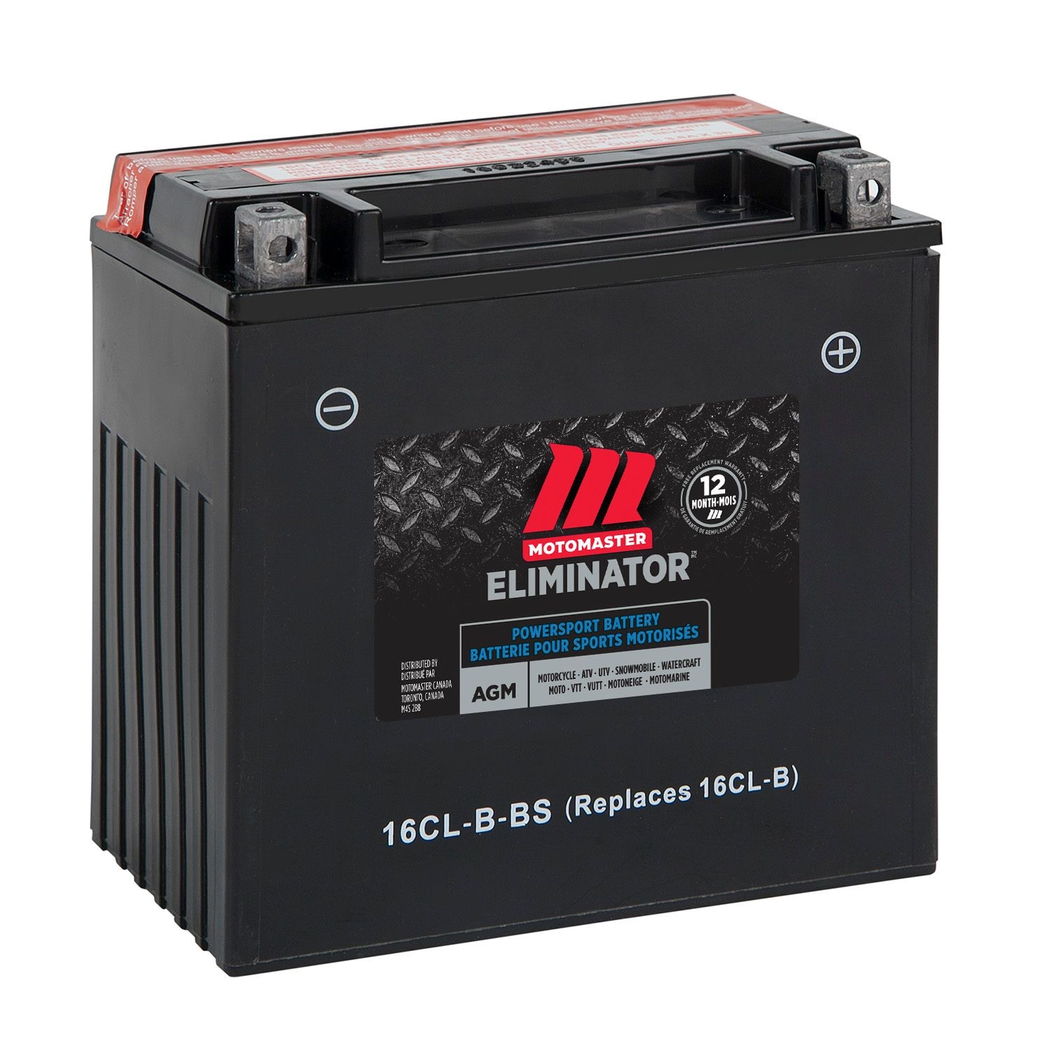 MOTOMASTER ELIMINATOR AGM Powersports Battery 16CL B BS Canadian Tire