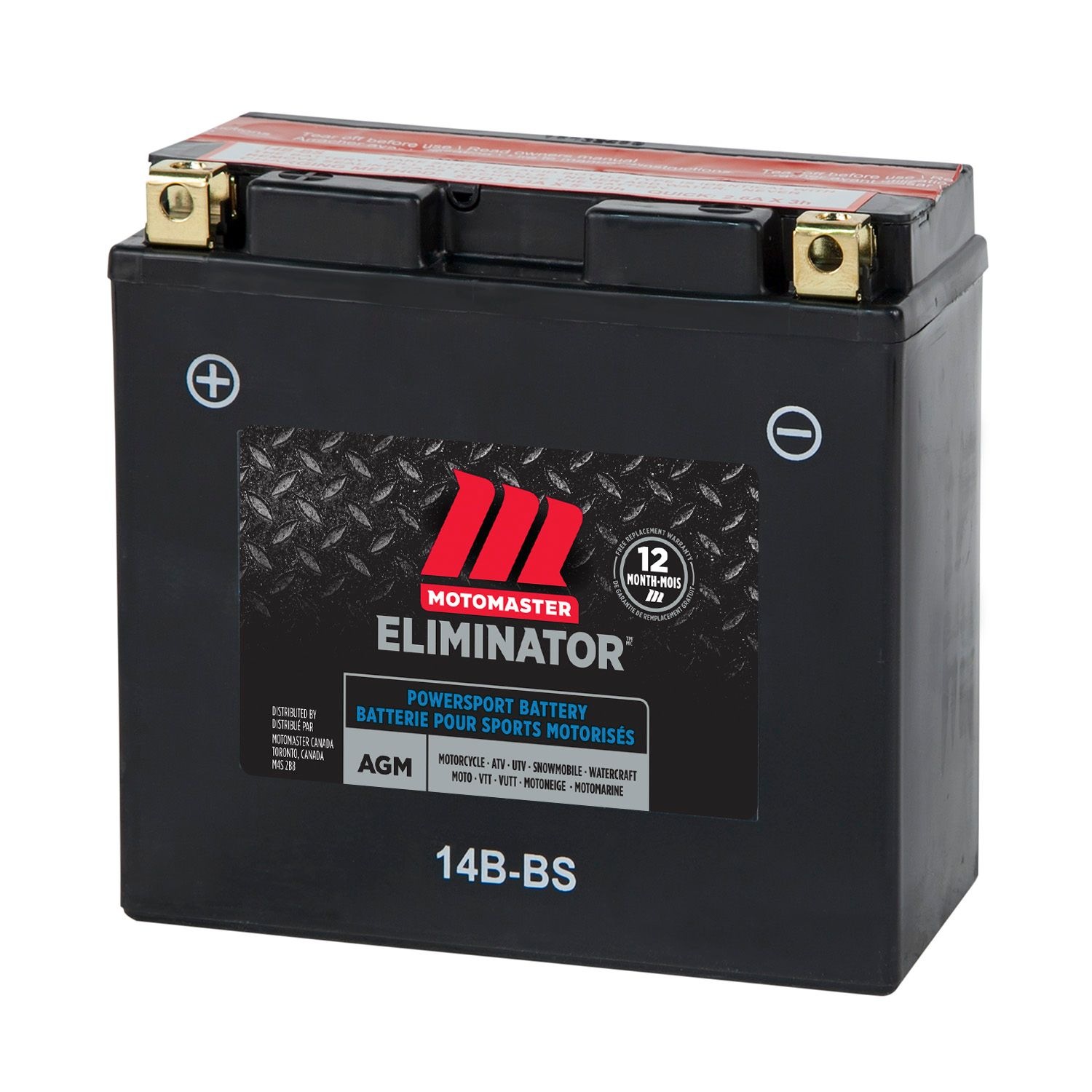 MOTOMASTER ELIMINATOR AGM Powersports Battery, 14B-BS | Canadian Tire