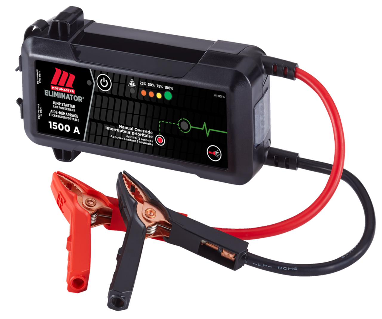 MotoMaster Eliminator Booster Pack Jump Starter USB Power Bank Lithium ion 1500 Amp 12V Canadian Tire