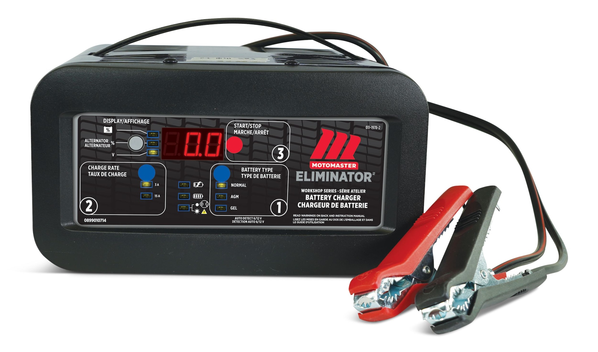 MotoMaster Eliminator Workshop Series Smart Battery Charger, Fully ...