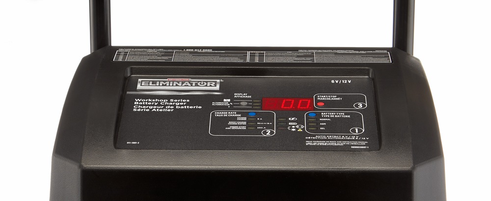 MotoMaster Eliminator Workshop Series Wheeled Smart Battery Charger ...