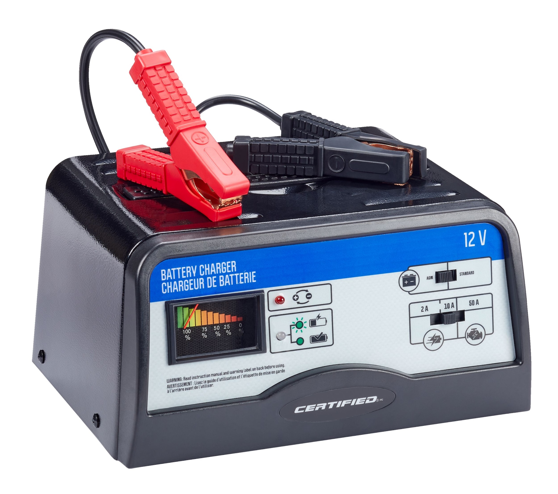 Certified Battery Charger Fully Automatic 10 2 Amp 12V with 50 Amp Engine Start Canadian Tire
