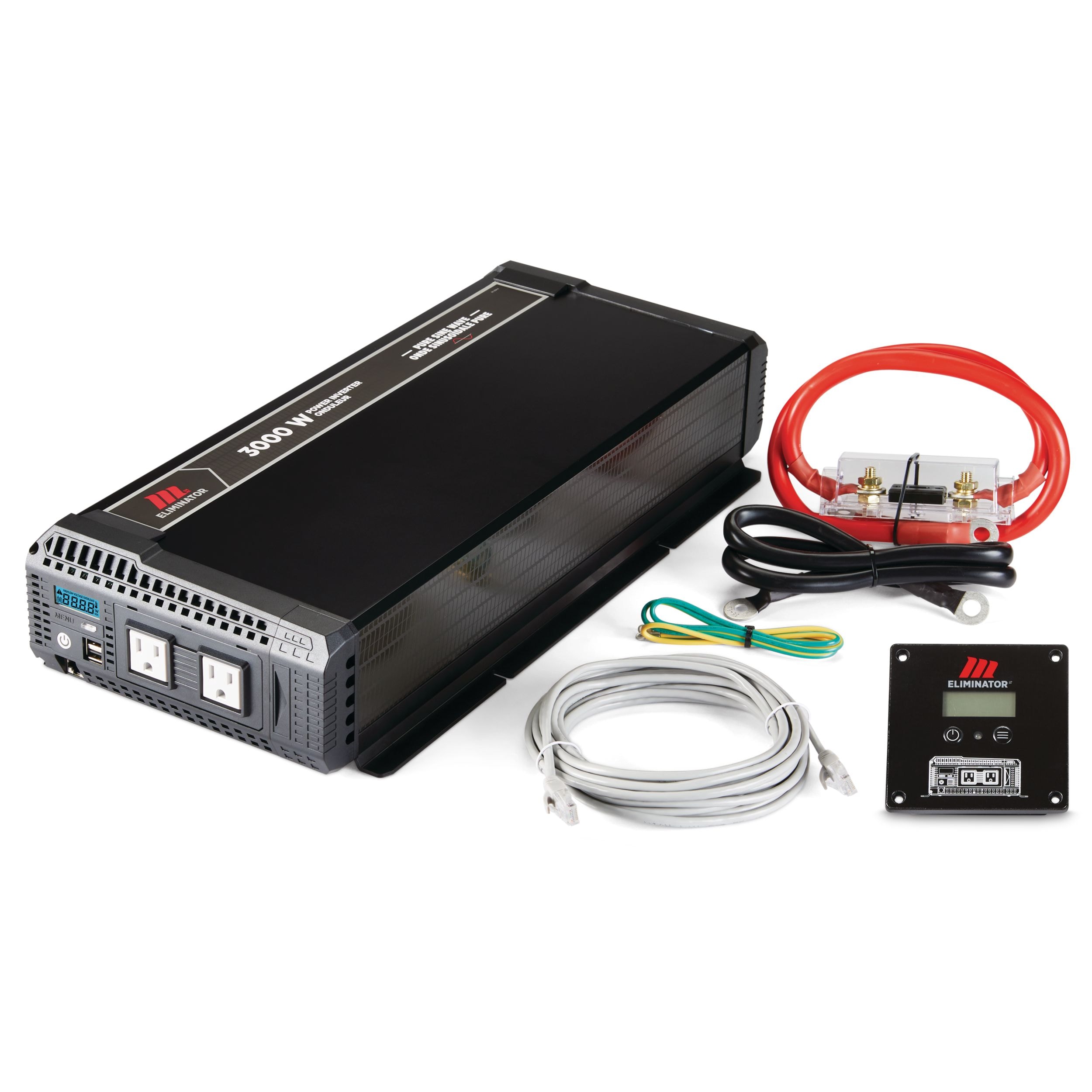 MotoMaster Eliminator Pure Sine Wave Power Inverter, Includes Battery ...