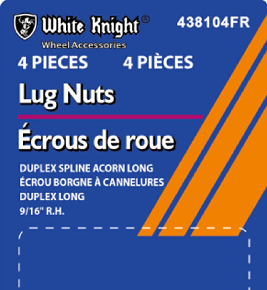 white-knight-438104fr-long-duplex-spline-lug-nuts-chrome-canadian-tire