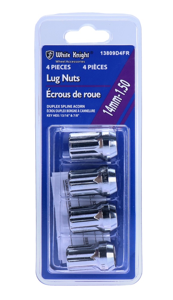 White Knight 14mmx1.5 Short Duplex Spline Lug Nut | Canadian Tire