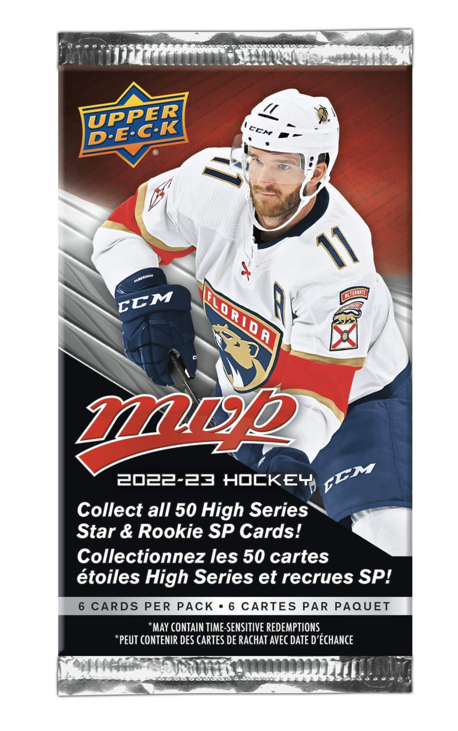 2022-23 Upper Deck MVP Hockey Retail Gravity Feed Pack Cards, Red, 8-pk, for Birthday/Sports ...