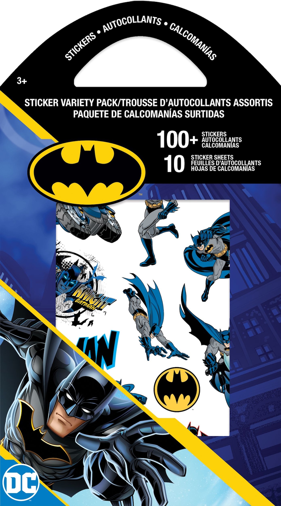 DC Batman Sticker Variety Pack, Blue/Black, 110-pk, for Arts & Crafts ...