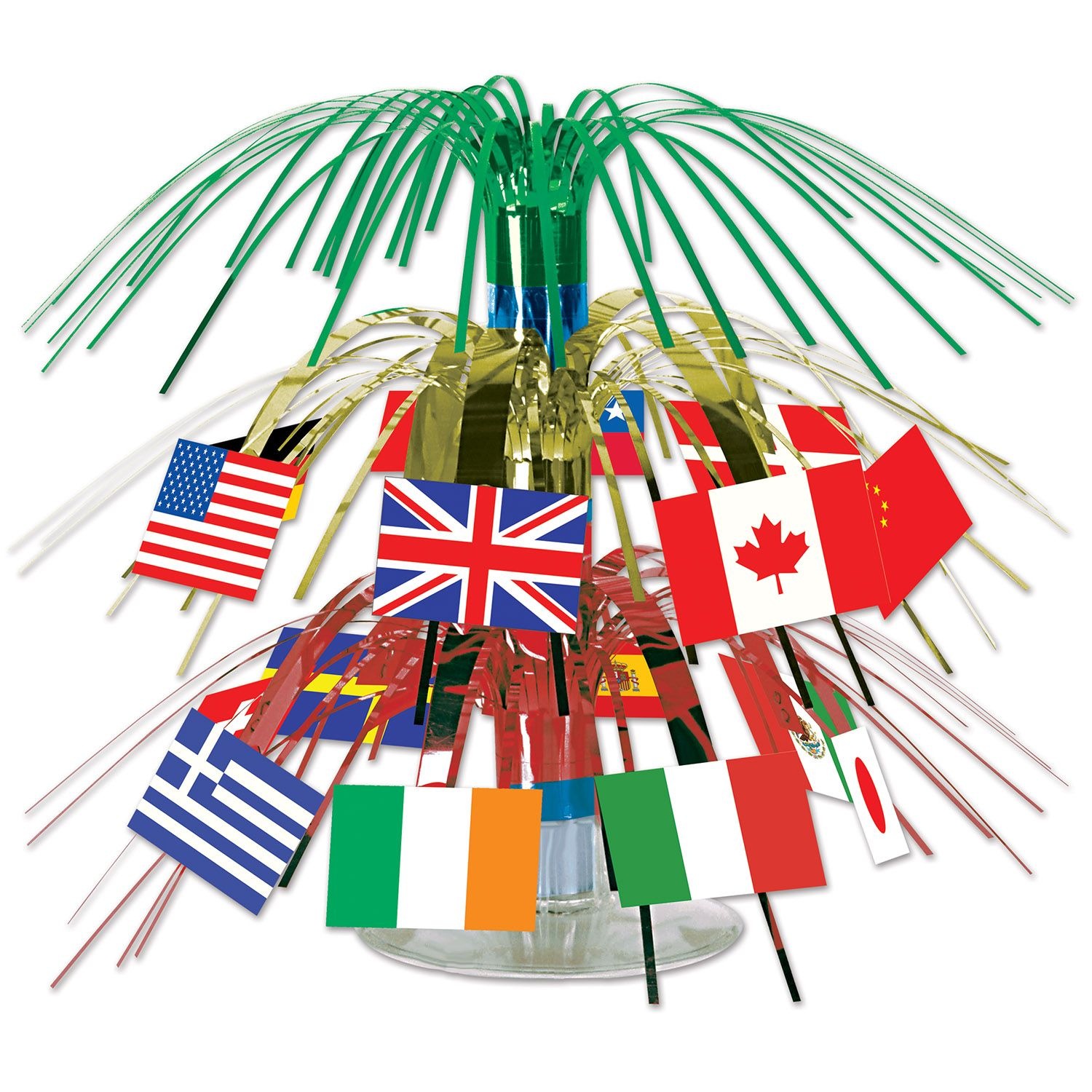 International Flag Mini Cascade Centerpiece | Party City