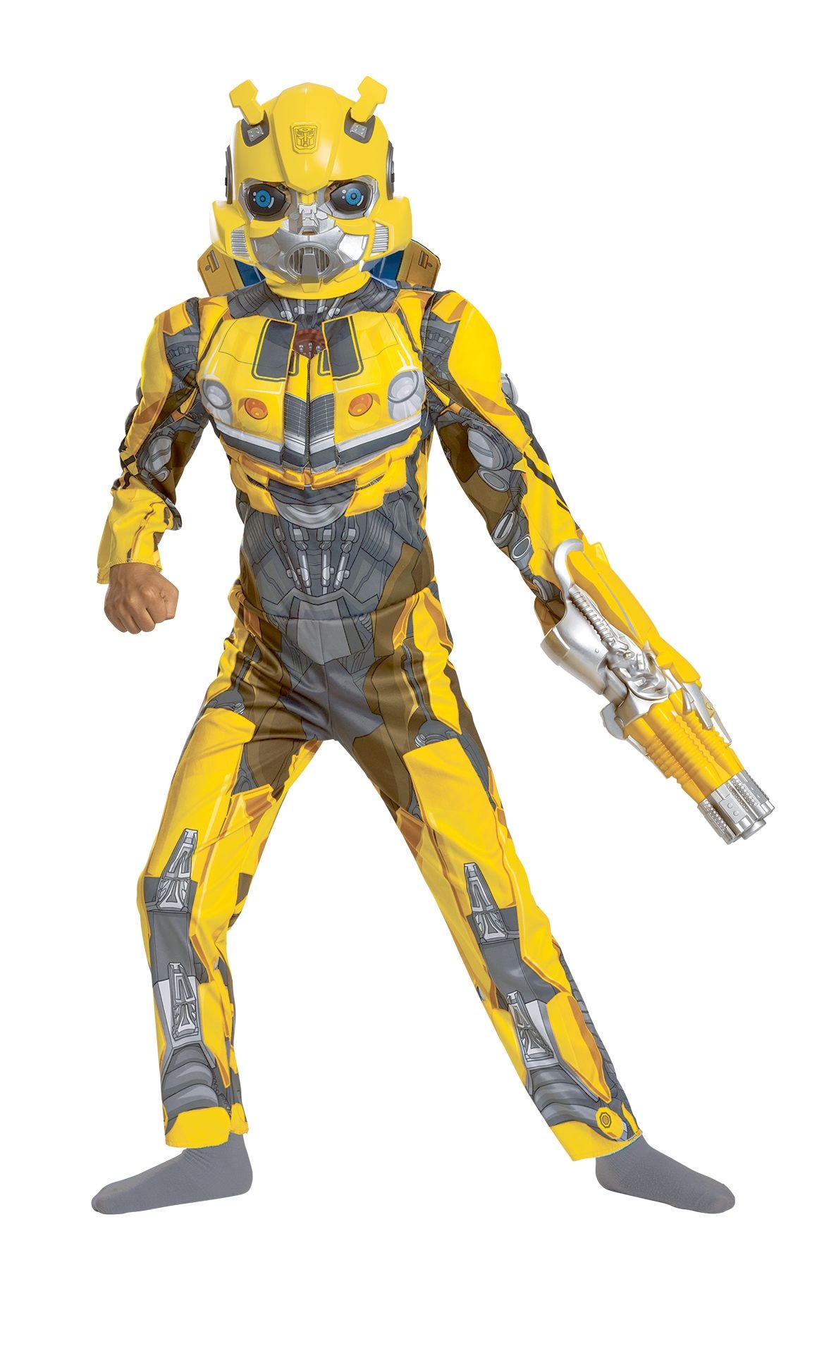 Transformers Bumblebee Movie Classic Muscle Halloween Costume, Youth ...