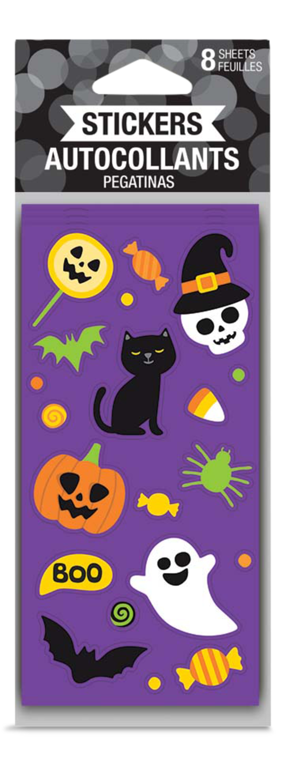 Halloween Stickers, Multi-Coloured, 8 Sheets, 100-pk, for Halloween ...