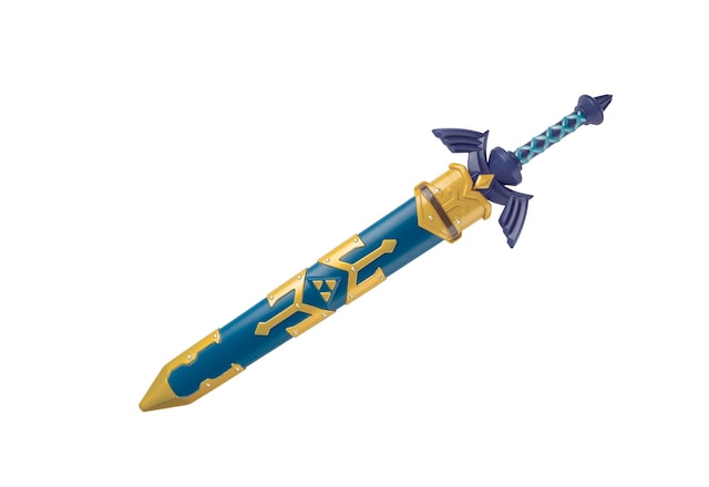Nintendo The Legend of Zelda Link Sword Weapon, Blue/Gold, 26-in ...
