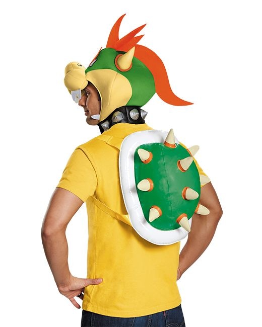 Nintendo Super Mario Bros Bowser Inflatable Shell & Hat Headpiece Kit ...