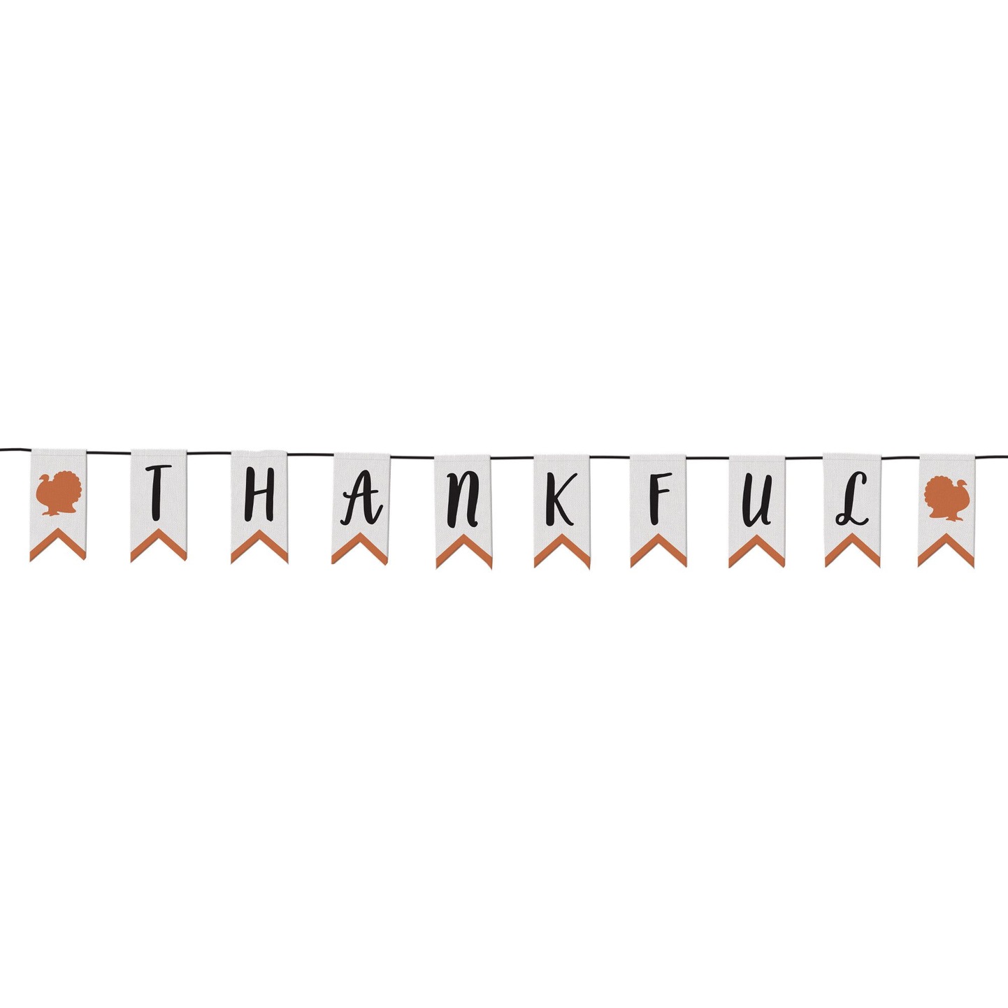 Thankful Canvas Pennant Banner for Thanksgiving | Party City