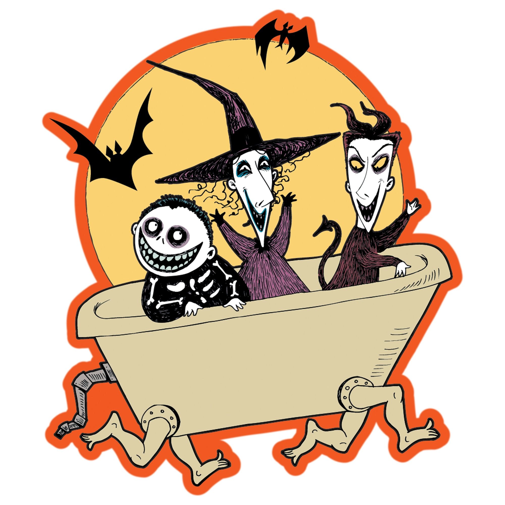 Disney Nightmare Before Christmas Lock, Shock, & Barrel Stickers ...