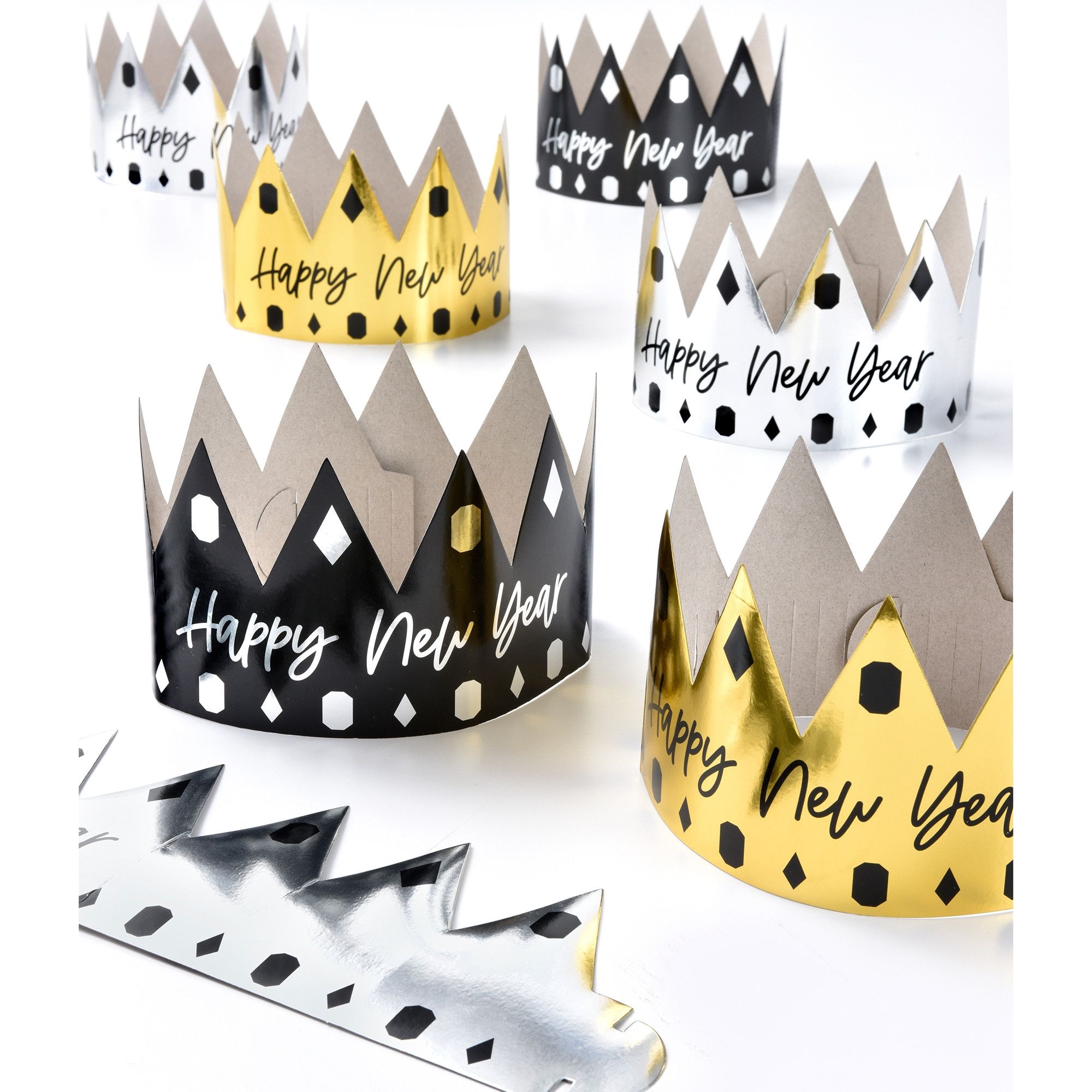 New Year's Eve Paper Crowns, 12-ct | Party City