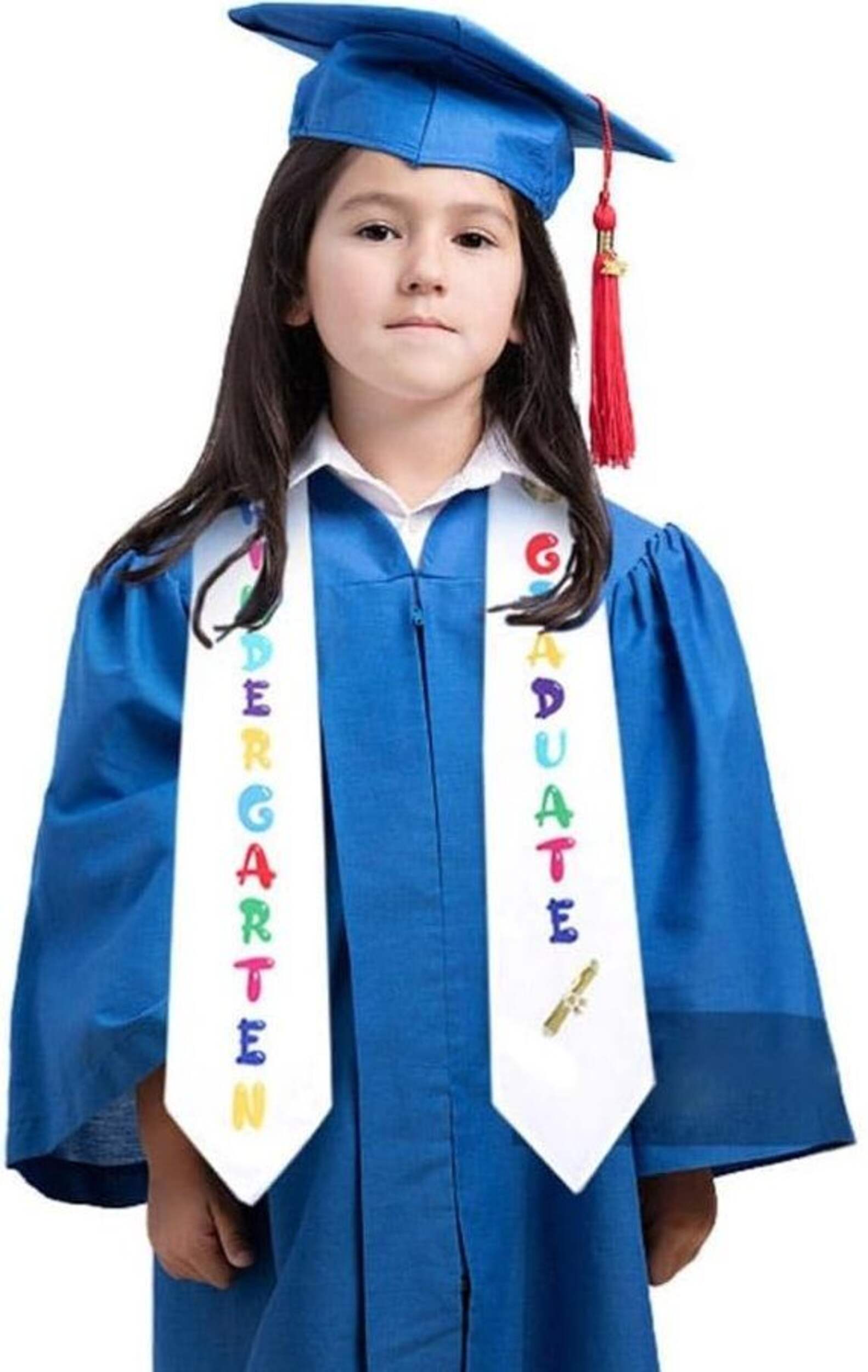 Grad Kindergarten Satin Sash White One Size Wearable Accessory For