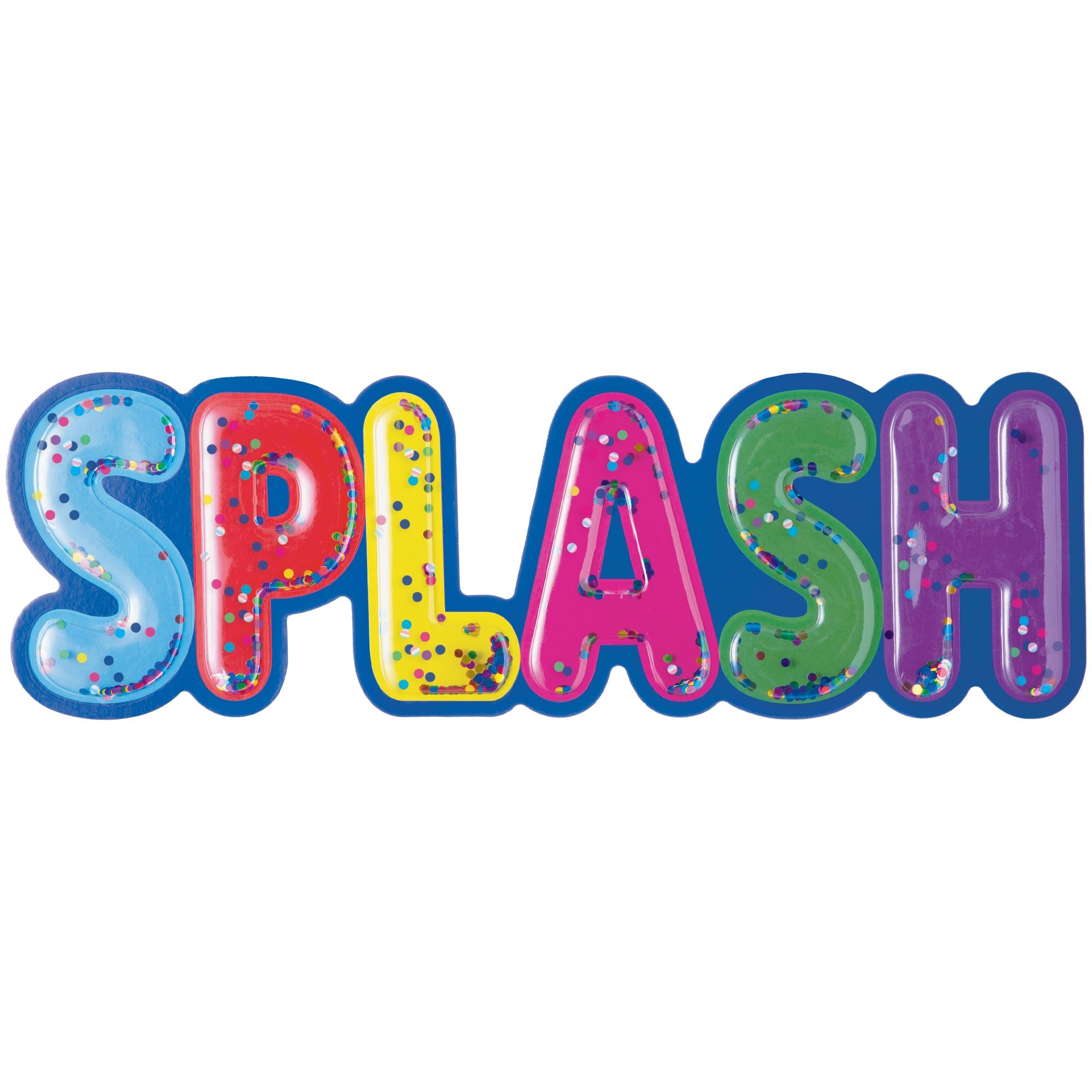 Summer Cool Pool Party Splash Confetti Sign | Party City