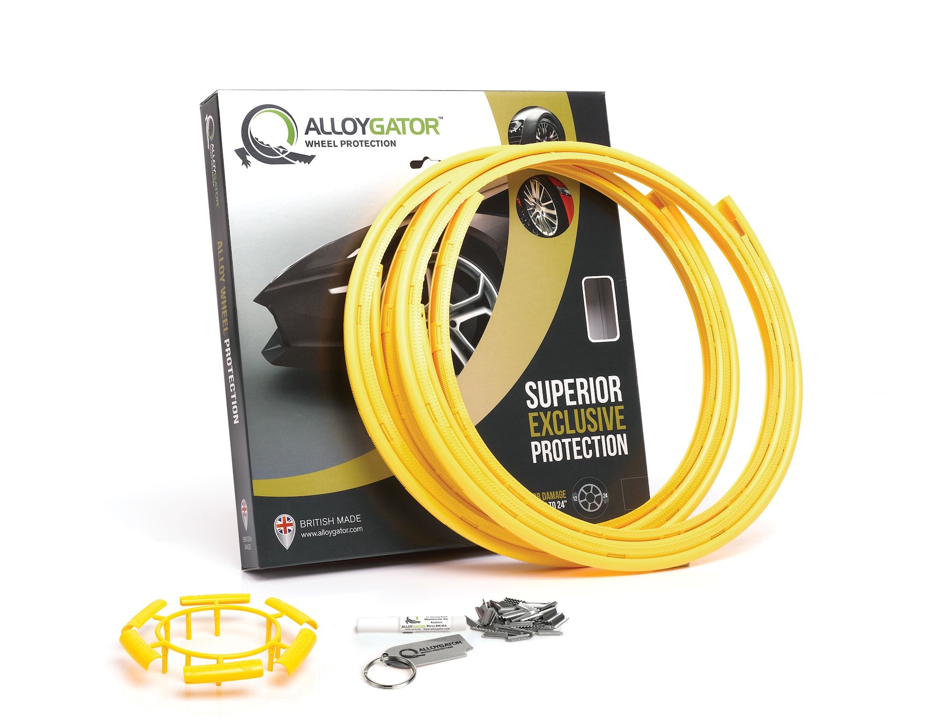 AlloyGator Wheel Guard Protector, Fits Up to 24-in, Set of 4, Yellow ...