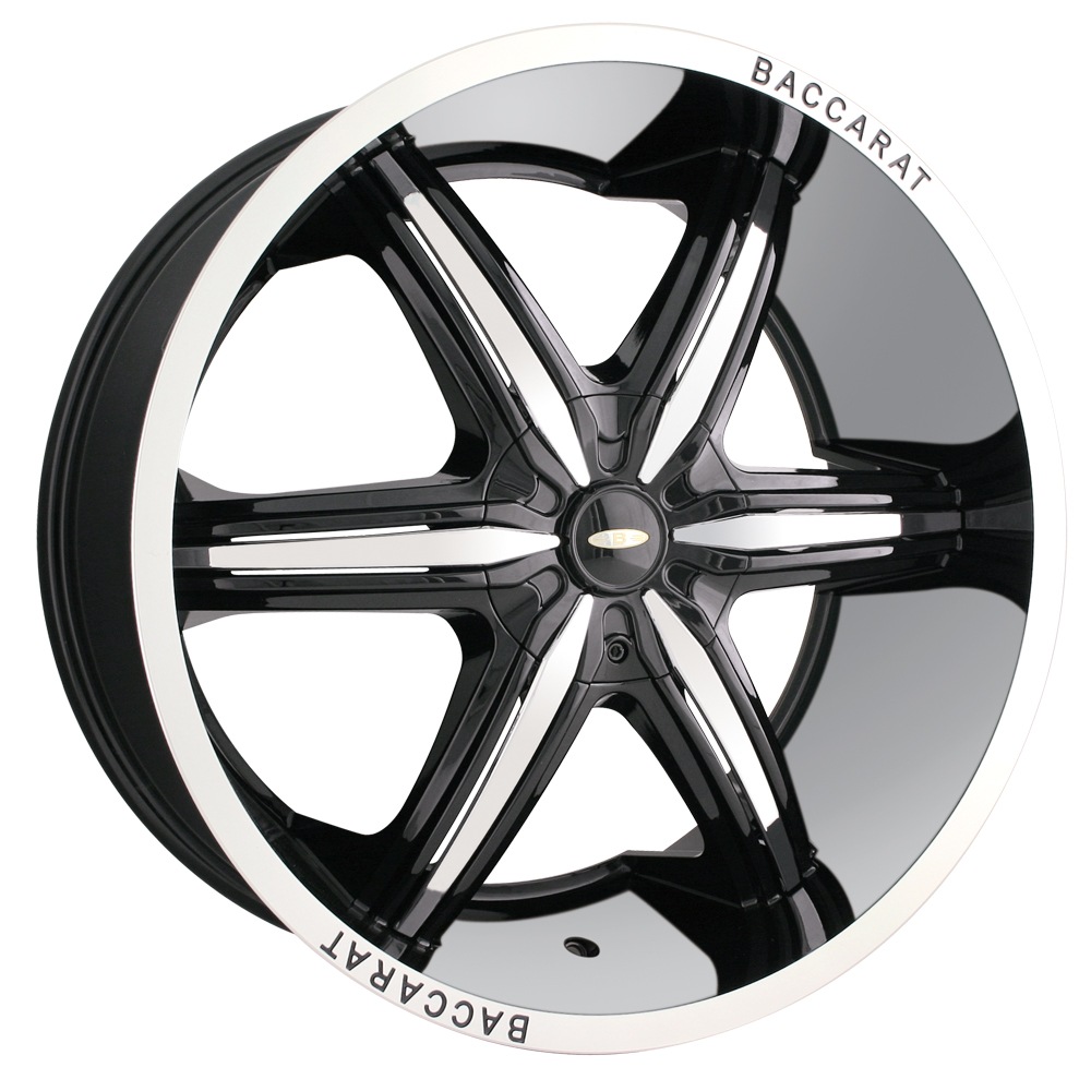 Baccarat Outrage 2160 Alloy Wheel/Rim, Black w/ Machined Lip | Canadian ...