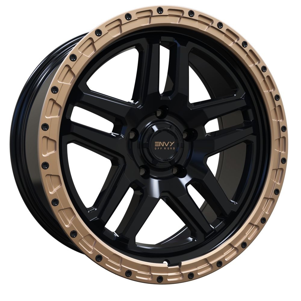 Envy FFT-9 Alloy Wheel/Rim, Gloss Black Gloss Bronze Beadlock ...