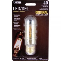 Globe Electric T10 E26 Base Vintage Tinted-Glass Dimmable Tube Light ...