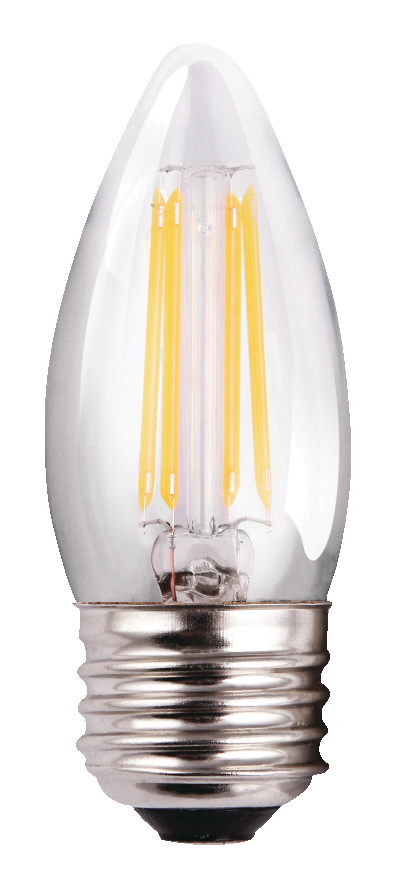 NOMA B10 E26 Base Dimmable LED Filament Light Bulbs, Warm White, 40W ...