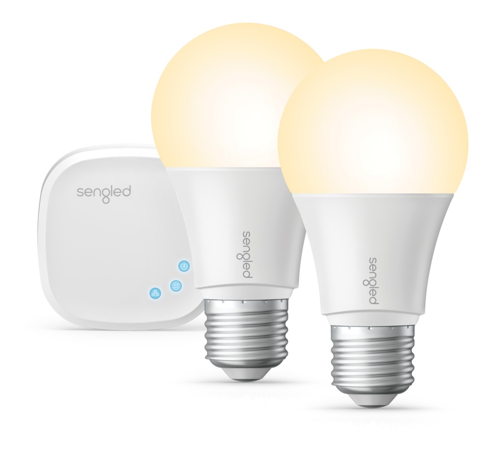 Sengled Smart LED Starter Kit with Hub & 2 LED Soft White Light Bulbs ...