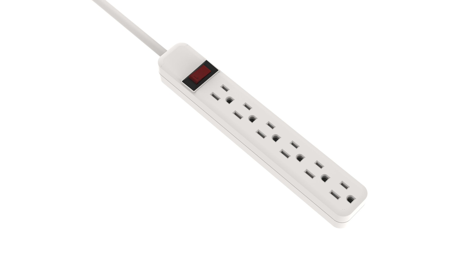 Certified 6-Outlet Surge Protector Power Bar, 3-ft cord, 350 Joules ...