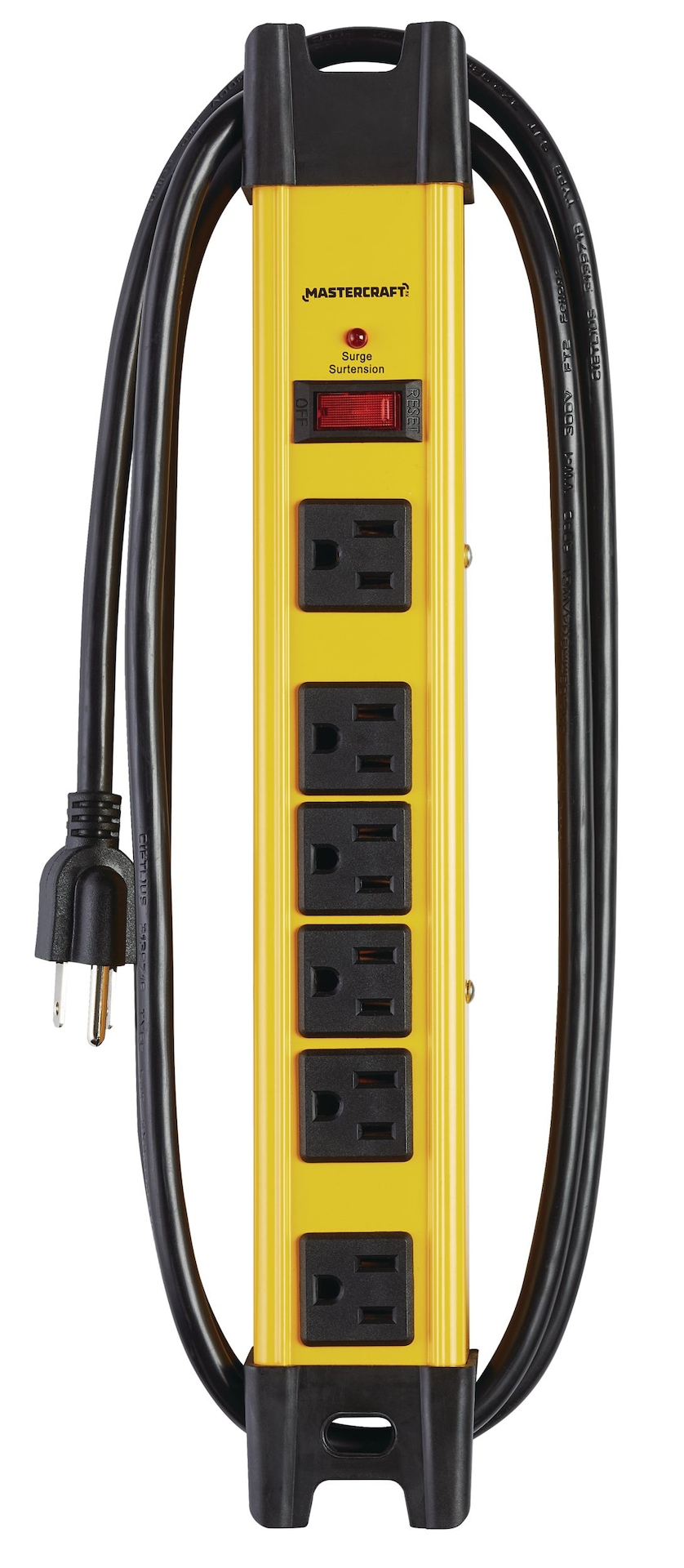 Mastercraft 6-Outlet Power Bar with 6-ft Cord, Circuit Breaker and ...