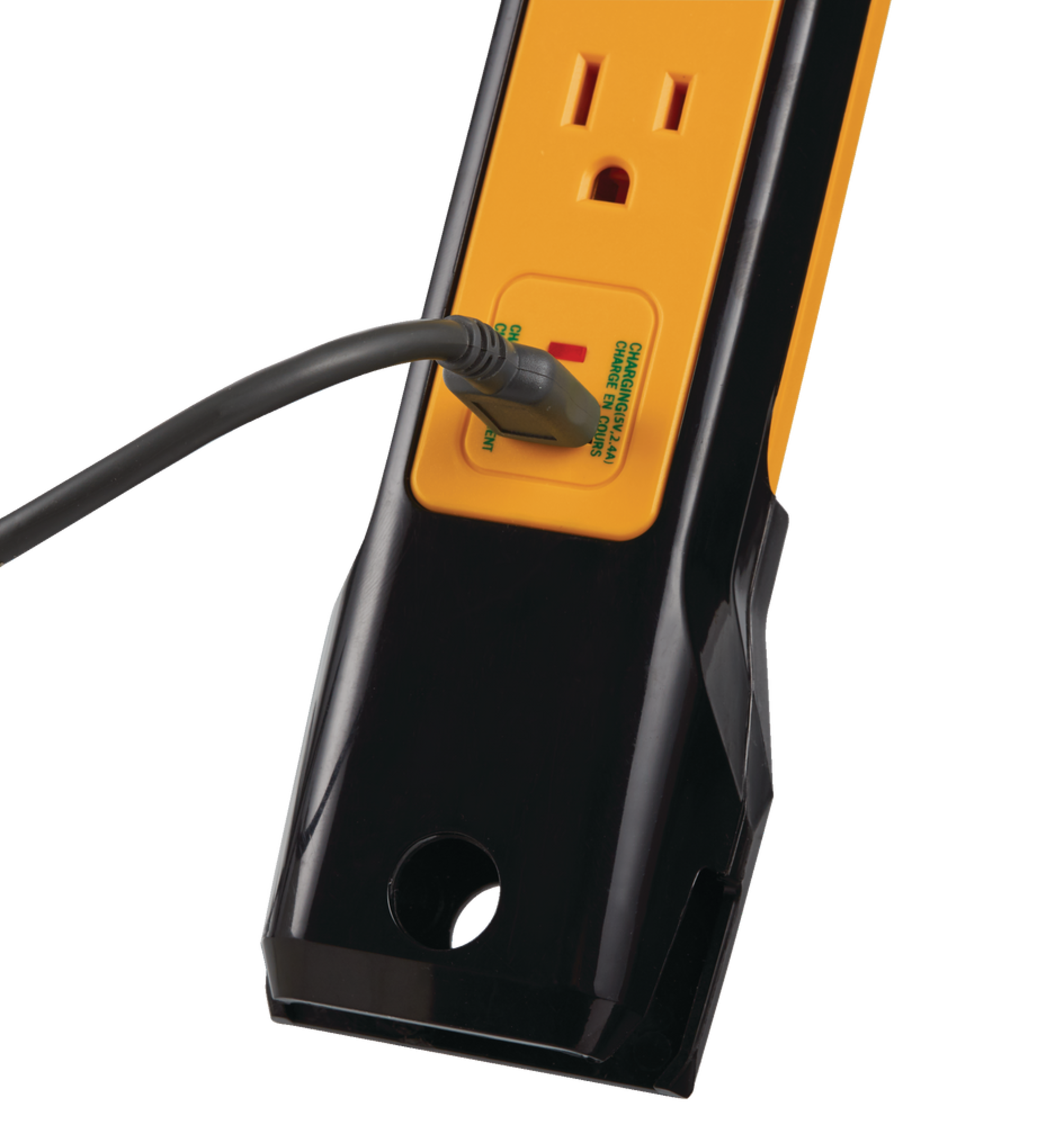 Mastercraft 6-Outlet and 1 USB Port Power Bar with 6-ft Cord, Yellow ...
