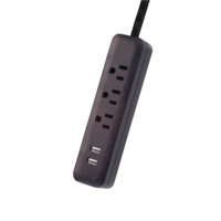 NOMA 8-Outlet and 4 USB Port Power Bar with Surge Protector, 3-ft Cord ...