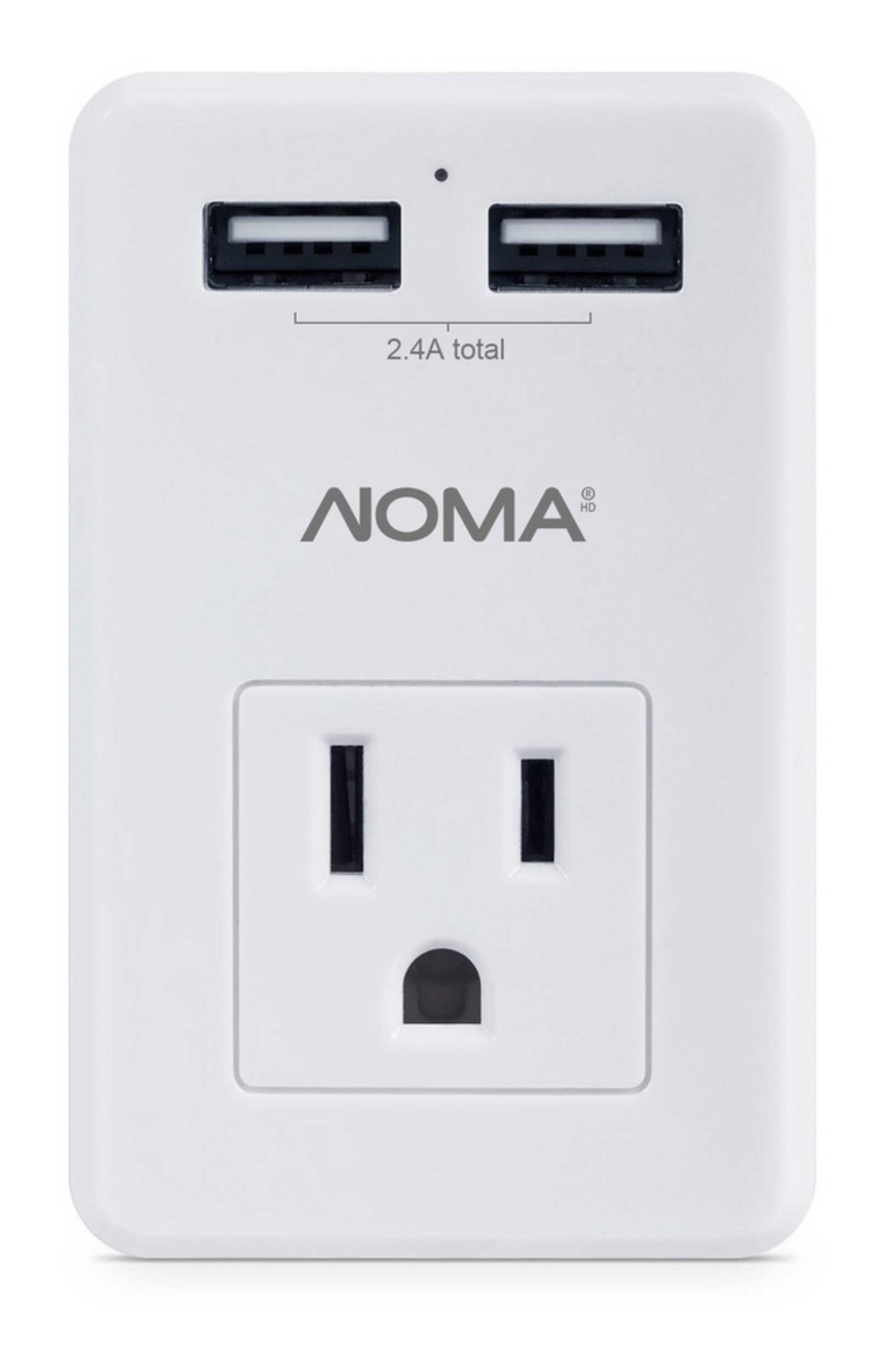 NOMA 1-Outlet Extender Wall Tap with 2 USB Ports, White | Canadian Tire