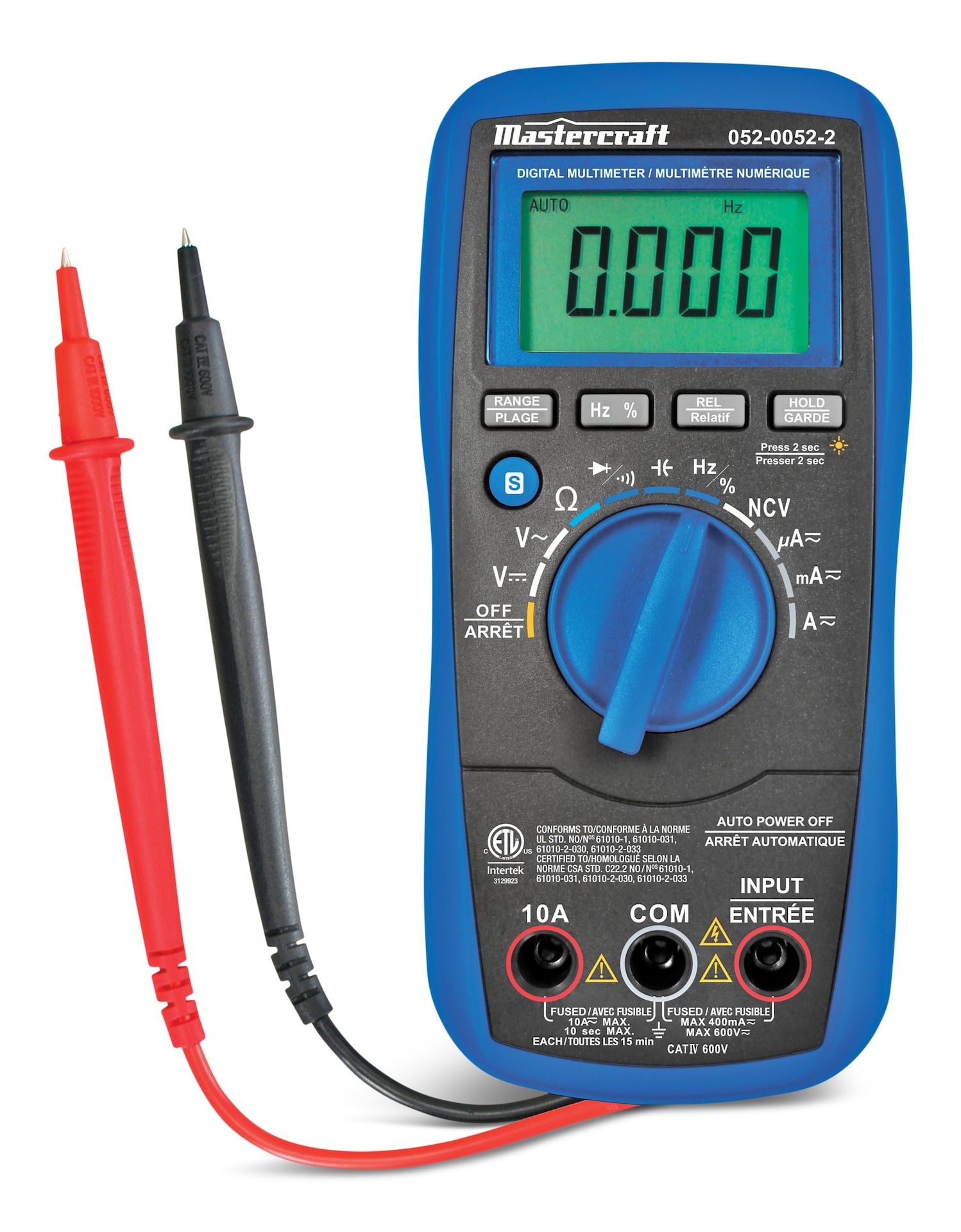 Multimètre numérique automatique complet Mastercraft avec 11 fonctions ...