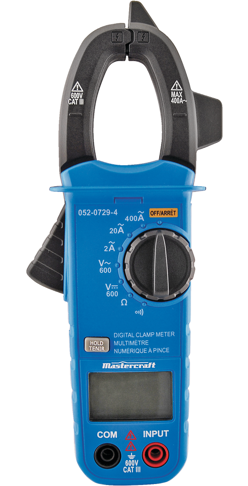 Mastercraft Digital Clamp Meter with Carrying Bag, 2000 Counts, Blue ...