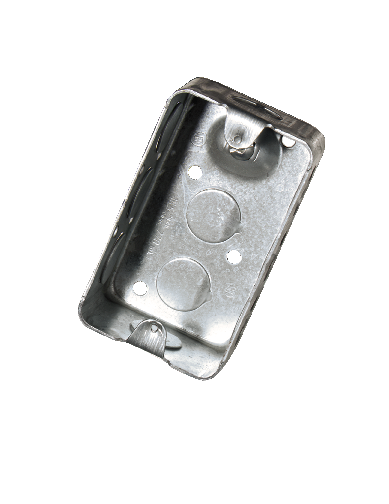 Hubbell 1110BAR Steel Utility Box with Knockout, 1 Gang, 1.88-in Deep ...