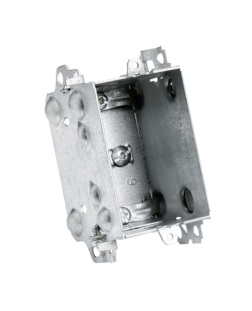 Boîte à 1 dispositif Hubbell 1104LHUBAR avec vis de surélevage, extrémités de câblage, 12,5 po3 ...