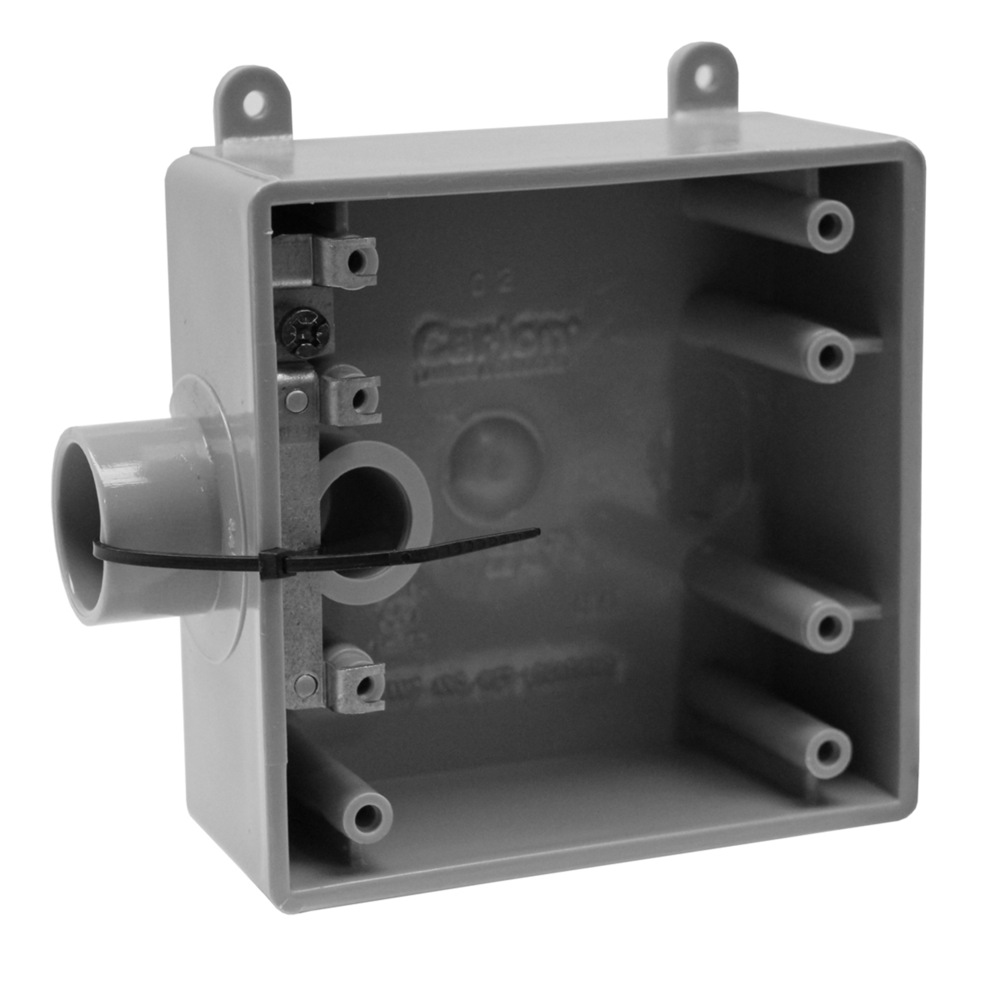 Leviton 37014-702 Outdoor Weatherproof FSE 2-Gang PVC Device Box, 3/4 ...