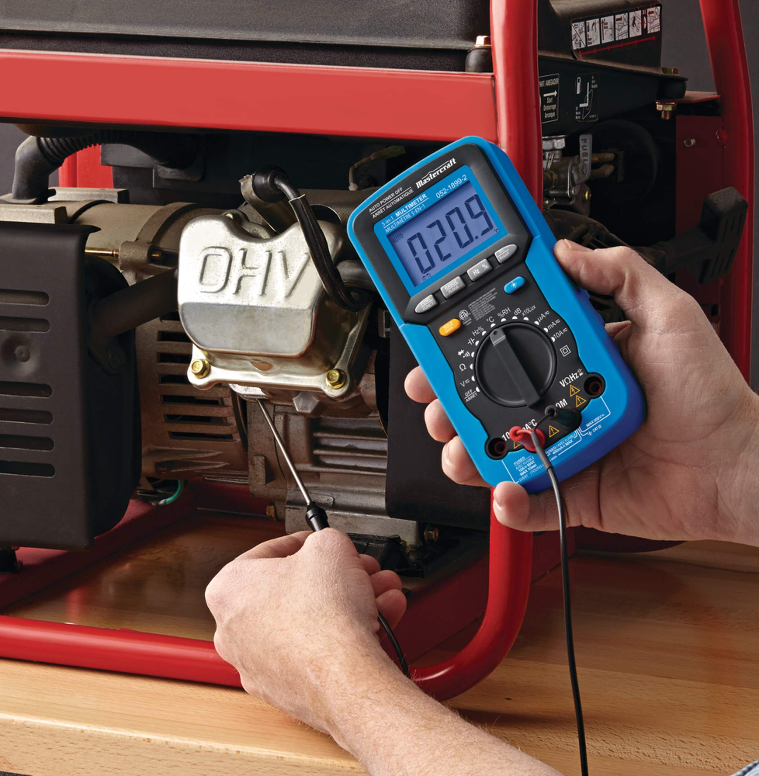 Mastercraft 5-in-1 Digital Multimeter, Measures AC/DC Voltage and ...