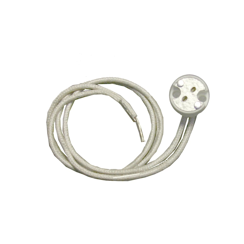 Atron Electro Industries HLA200 Round Halogen Socket, 100W, 250V, White ...